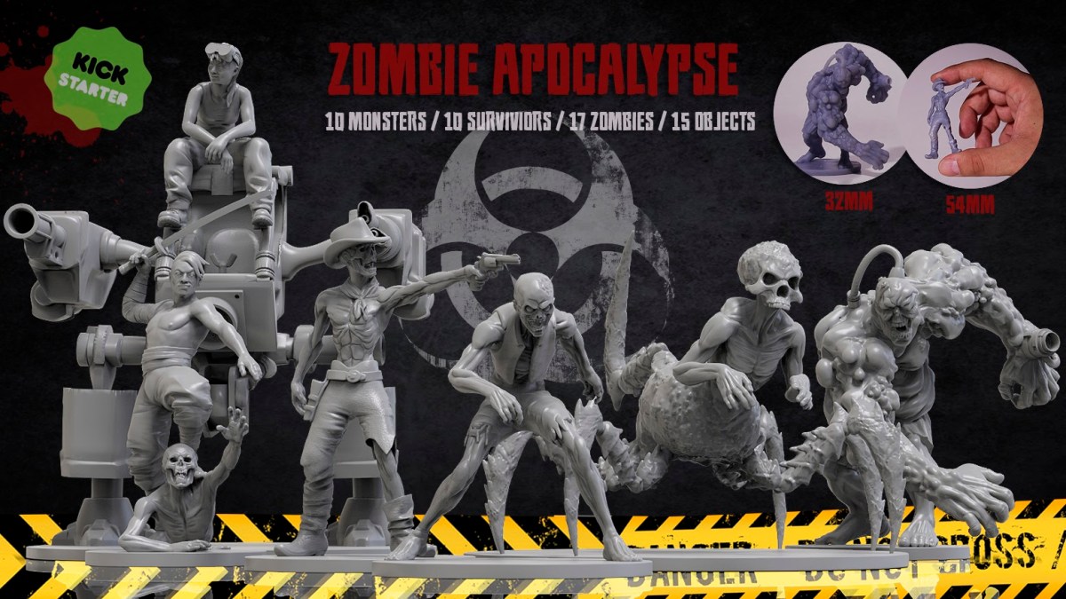 Exclusive collection of 3D printable zombie figurines now available on ...